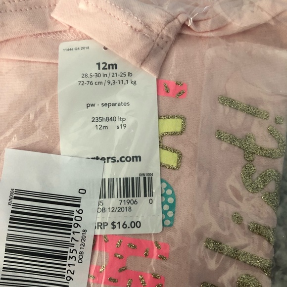 Carter's | Shirts & Tops | 2 Month Birthday Girl Checklist Tee | Poshmark